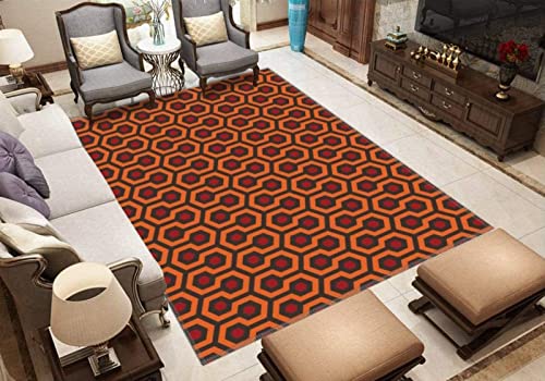 The Shining Overlook Hotel Area Rugs, Orange Easy to Clean Stain Kids Rugs, Machine Washable Carpet, Breathable Durable Mat for Entryway Decor 3' x 4'