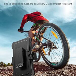 FNTCASE for Samsung Galaxy S23 Case: Heavy Duty Rugged Shockproof Protective Cover with Belt-Clip Holster & Kickstand | Military Grade Protection Durable Phone Case for Galaxy S23 6.1 inch (Black)