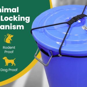 Trash Can Lid Lock - Make a Dog Proof Trash can with Our Garbage Can Lock for Wildlife, Pet & Critter Proof Locking Trash Can - Easy Install Trash Can Lock for Outdoor Garbage Can 40-60 Gallon Bin