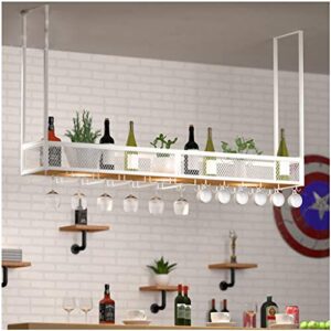 stylish simplicity down wine rack simple style home goblet multi-function living room display glass storage wine rack - restaurant kitchen bar floating (black 120 * 30cm), pibm, white, 150 * 30cm/59