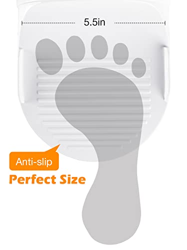 Tokokimo Shower Foot Rest, Pedicure Foot Rest, Shower Stool for Shaving Legs, No Drilling is Needed Non-Slip Bathroom Pedal, NO Drop, White