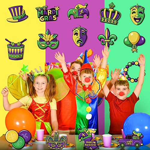 30 Pieces Large Comedy Tragedy Face Mardi Gras Decorations Mardi Gras Cutouts Wagon Costume Cover Comedy Tragedy Masks Float Decor for Trailer Mardi Gras Wall Hanging Party Supplies Home Door Decor