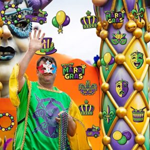 30 Pieces Large Comedy Tragedy Face Mardi Gras Decorations Mardi Gras Cutouts Wagon Costume Cover Comedy Tragedy Masks Float Decor for Trailer Mardi Gras Wall Hanging Party Supplies Home Door Decor