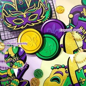 30 Pieces Large Comedy Tragedy Face Mardi Gras Decorations Mardi Gras Cutouts Wagon Costume Cover Comedy Tragedy Masks Float Decor for Trailer Mardi Gras Wall Hanging Party Supplies Home Door Decor