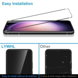 LYWHL [3+2 Pack Design for Samsung Galaxy S23 Plus 5G Screen Protector with Camera Lens Protection Tempered Glass, Support Fingerprint Unlock, Case Friendly Bubble Free [Not Fit S23 / S23 Ultra]