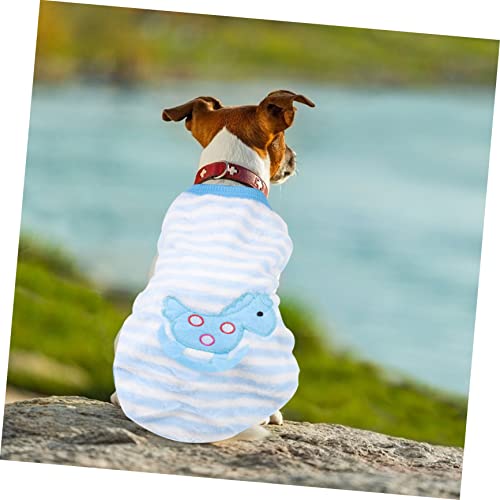 4pcs Shirts Winter Two- Medium Dachshunds Clothes Coat Flannel Apparel Girls Yorkies Basic Clothing Pet Female Cute Yorkshire Autumn Warm Shirt Legged Coats Cotton Dress