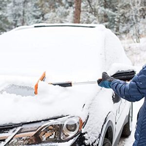 BIRDROCK HOME 39" Extendable Snow Brush with Detachable Ice Scraper for Car | 14" Wide Foam Head | Size: Car & SUV | Lightweight Aluminum Body with Ergonomic Grip | Windshield & Paint Safe…