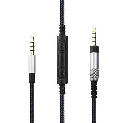 NewFantasia Audio Cable Compatible with Bose 700, QuietComfort 35, QC25, QC35 II, QC35, QC45 Headphone, Remote Volume Control Mic for Samsung Galaxy Xiaomi Huawei Android Phone 4.3FT