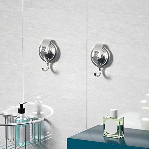 WODMB 1Pc Reusable Heavy-Duty Easy to Install Without Punching Suction Cup Hooks Chrome-Plated Organization Bathroom Shower