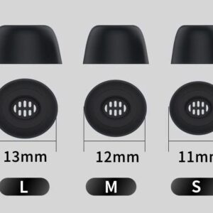 Rqker Eartips Compatible with Pixel Buds Pro Earbuds, 6 Pairs S/M/L Sizes Soft Silicone Replacement Ear Tips Eartips Earbuds Tips Compatible with Pixel Buds Pro, Black