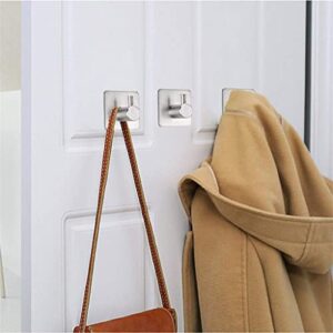 WODMB 2pcs Self Adhesive Hooks Home Wall Door Storage Holder Bathroom Kitchen Clothes Hanging Bag Key Holder Towel Racks