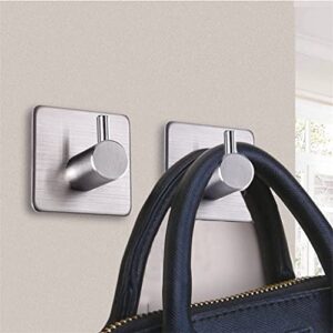 WODMB 2pcs Self Adhesive Hooks Home Wall Door Storage Holder Bathroom Kitchen Clothes Hanging Bag Key Holder Towel Racks