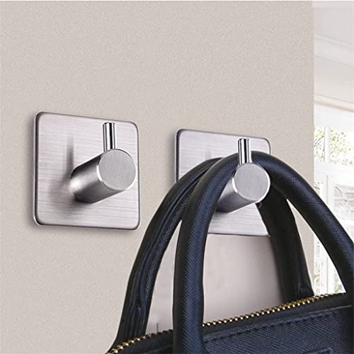 WODMB 2pcs Self Adhesive Hooks Home Wall Door Storage Holder Bathroom Kitchen Clothes Hanging Bag Key Holder Towel Racks