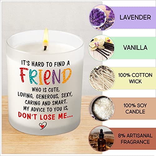 Friendship Gifts for Friends, Christmas, Birthday Gifts for Women, Graduation Gifts for Friends, Female Friend Gift Ideas, Candle Gifts for Friends, Vanilla Lavender Scented Candle 10oz