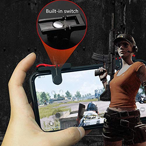 L1R1 Phone Handle Fire for Mobile Controller Trigger Button Gaming Game Accessories Best Wireless (Black, One Size)