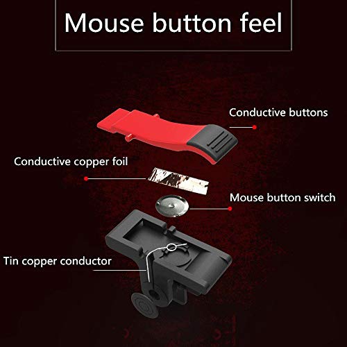 L1R1 Phone Handle Fire for Mobile Controller Trigger Button Gaming Game Accessories Best Wireless (Black, One Size)