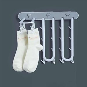 WODMB Sock Drying Racks Laundry Drip Hanger Rectangle with Pegs Indoor Outdoor Clothesline Hanging Dryer Clothespins