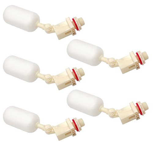 ZHEQOGZH 5 Pieces Float Ball Valve 1/2 Inch Water Float Valve Auto Fill with Adjustable Arm for Water Tank, Livestock Water Trough, Pool, Aquariums, Aquaculture