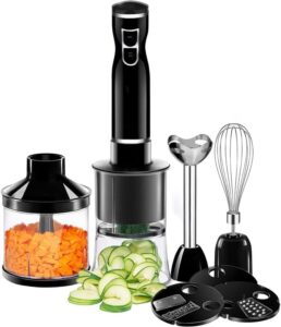 kitchen 6-in-1 countertop blender - electric spiralizer & immersion blender