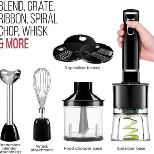 Kitchen 6-in-1 Countertop Blender - Electric Spiralizer & Immersion Blender