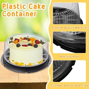 30 Pieces Cake Containers with Lids Round Cake Carrier 11 Inch Plastic Containers for Cake with Lid Disposable Cake Containers Carriers for Food Cake PET Cake Carries for Transport