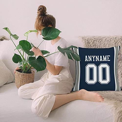 Lalkllo Throw Pillow Football Fans Custom Any Name and Number for Men Women Boy Gift 16x16, 18x18 & 20x20 Inch