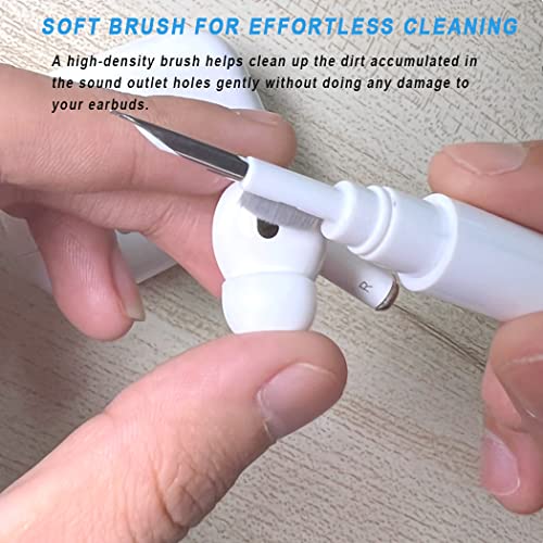 4 Sizes Replacement Ear Tips Compatible with AirPods Pro and AirPods Pro 2 + 3 in 1 Headphone Cleaning Pen, 4 Pairs Ear Buds Silicone Tips(XS/S/M/L) with 1 Wireless Earbuds Cleaning Pen Brush Kit