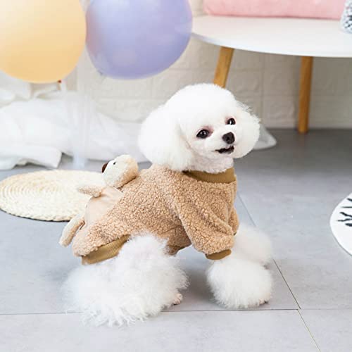 HonpraD Pet Clothes for Small Dogs Boy Dog Clothes Fall and Winter New Teddy Small Dog Winte Back Teddy Bear Sweater Pet Clothes for Small Dogs Female