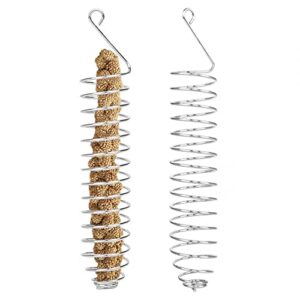 2 pcs parrot treat holder,stainless steel bird food skewer bird food holder for parrot parakeet cockatiels