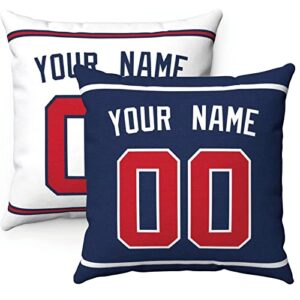 lalkllo throw pillow baseball city custom any name and number 16x16, 18x18 & 20x20 inch square pillow