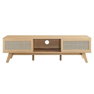 Modway Soma Rattan TV Stand, 60", Oak