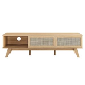 Modway Soma Rattan TV Stand, 60", Oak