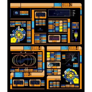 CafePress Star Trek LCARS Throw Blanket Super Soft Fleece Plush Throw Blanket, 60"x50"