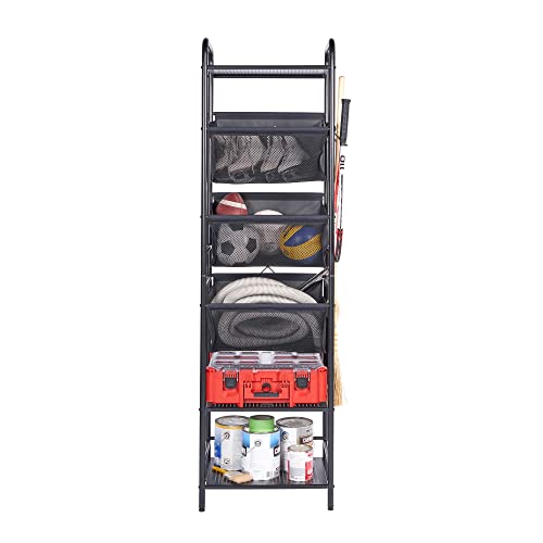 neatfreak 6-Tier Vertical Storage Organizer For Pantry, Shed & Garage Free Standing Garage Organization and Storage System - Heavy Duty Storage Bin Shelf