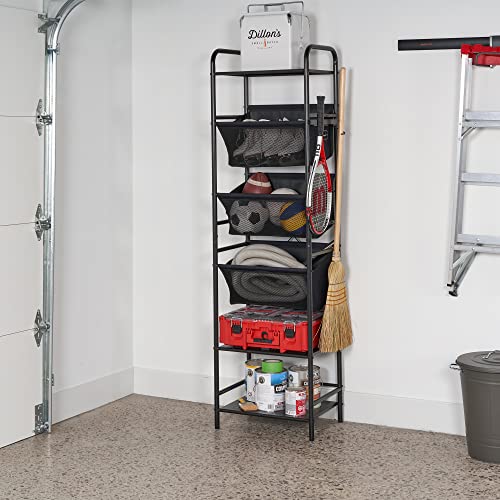 neatfreak 6-Tier Vertical Storage Organizer For Pantry, Shed & Garage Free Standing Garage Organization and Storage System - Heavy Duty Storage Bin Shelf