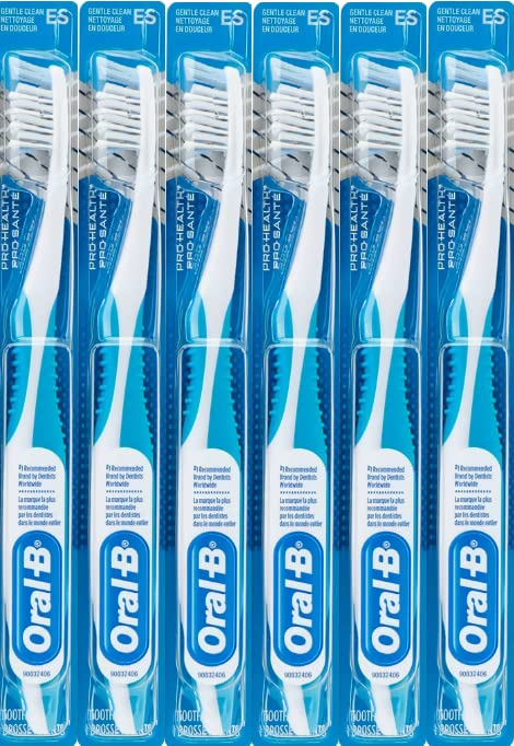 Oral-B Cross Action Gentle Clean Manual Toothbrush 35 Extra Soft (Colors Vary) - Pack of 6