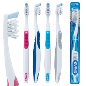 Oral-B Cross Action Gentle Clean Manual Toothbrush 35 Extra Soft (Colors Vary) - Pack of 6