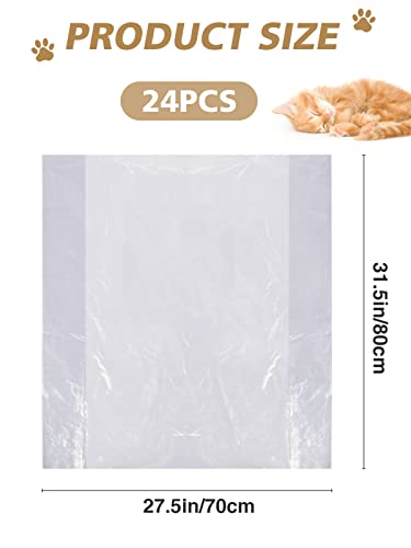 24 Pcs Litter Pan Liners Fit for Petmate Brand, Compatible with Top Entry Litter Pans Model, Durable Thickened Replacement Liner Bags for Disposal of Cat Waste