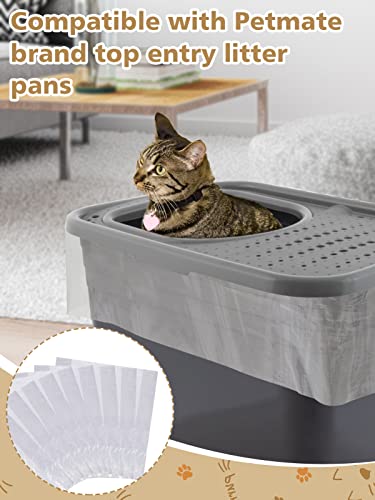 24 Pcs Litter Pan Liners Fit for Petmate Brand, Compatible with Top Entry Litter Pans Model, Durable Thickened Replacement Liner Bags for Disposal of Cat Waste