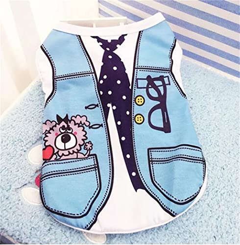 HOUKAI Cartoon Puppy Vest Summer pet Clothes Suitable for Puppy pet Clothes Clothing (Color : D, Size : XLcode)