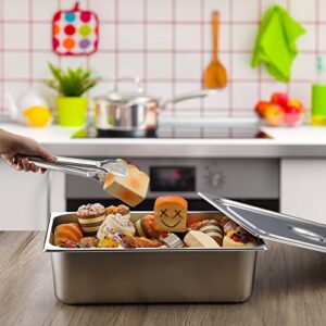 6 Pack Hotel Pan with Lids Set 20.8"L x 12.8"W 22 Gauge Full Size Anti Steam Table Pan 0.8 mm Thick 304 Stainless Steel Hotel Pans for Restaurant Kitchen Food Warmer Cooking Heat (6 Inch)