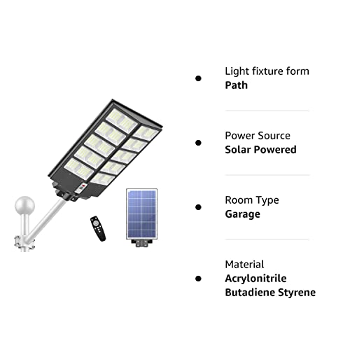 Anzid 800W Solar Street Lights Outdoor,LED Security Flood Lights Motion Sensor Waterproof,Dusk to Dawn Solar Lamp with Remote Control Bracket for Garden Yard Path Parking Lot (watts, 800)