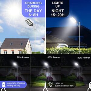 Anzid 800W Solar Street Lights Outdoor,LED Security Flood Lights Motion Sensor Waterproof,Dusk to Dawn Solar Lamp with Remote Control Bracket for Garden Yard Path Parking Lot (watts, 800)