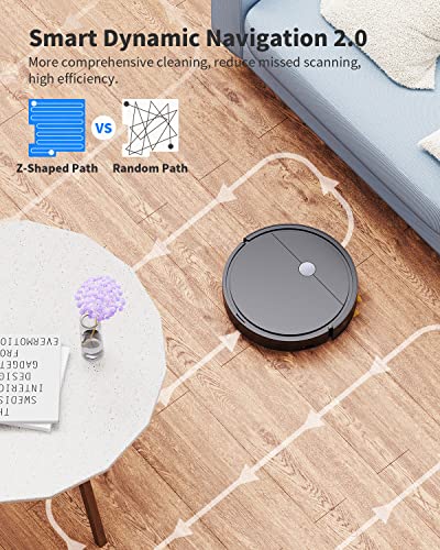 Robot Vacuum and Mop Combo, 3 in 1 Robotic Vacuum Cleaner with Watertank/Dustbin/Brush, Self-Charging, schedule cleaning, anti-blocked by hair, Remote/App/Alexa, Ideal for Hard Floor/Pet Hair/Carpet