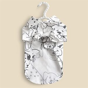 HOUKAI Printed Pet Clothes Shirts Pet Supplies Dog Clothes Beach Style Summer Dog Shirts (Color : D, Size : Scode)