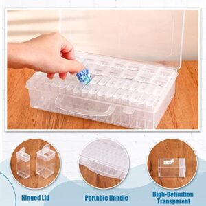 96 Slots Plastic Seed Storage Organizer Box, Seed Storage Box for Gardening Transparent Seed Storage with Label, Diamond Art Storage Containers