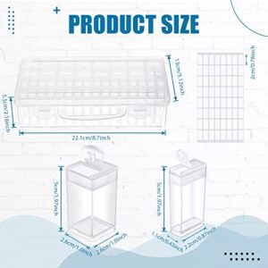 96 Slots Plastic Seed Storage Organizer Box, Seed Storage Box for Gardening Transparent Seed Storage with Label, Diamond Art Storage Containers