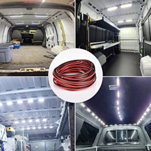 Dobertry RV Light Extension Cable Wire Cord for Led Interior Light Bar Strip Lights, 66ft 22awg Wires for RV Camper Motorhome Travel Trailer Cargo Van Cabinet Ceiling Dome Awning Porch underglow Light