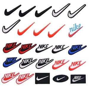 25pcs embroidered patches, sew on/iron on patch applique for clothing, assorted styles appliques for hoodies, blouses, jeans, shirts, backpacks, bags, caps, shoes, diy accessories