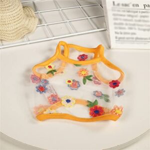 houkai pet clothes summer dog vest short flower thin clothes (color : d, size : xxlcode)